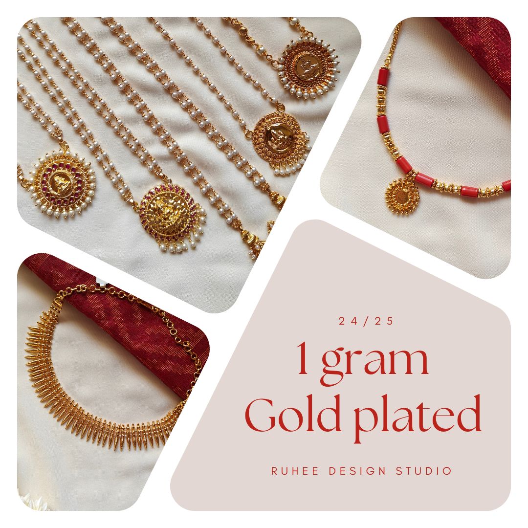 1 gram Gold plated – Ruhee Design Studio